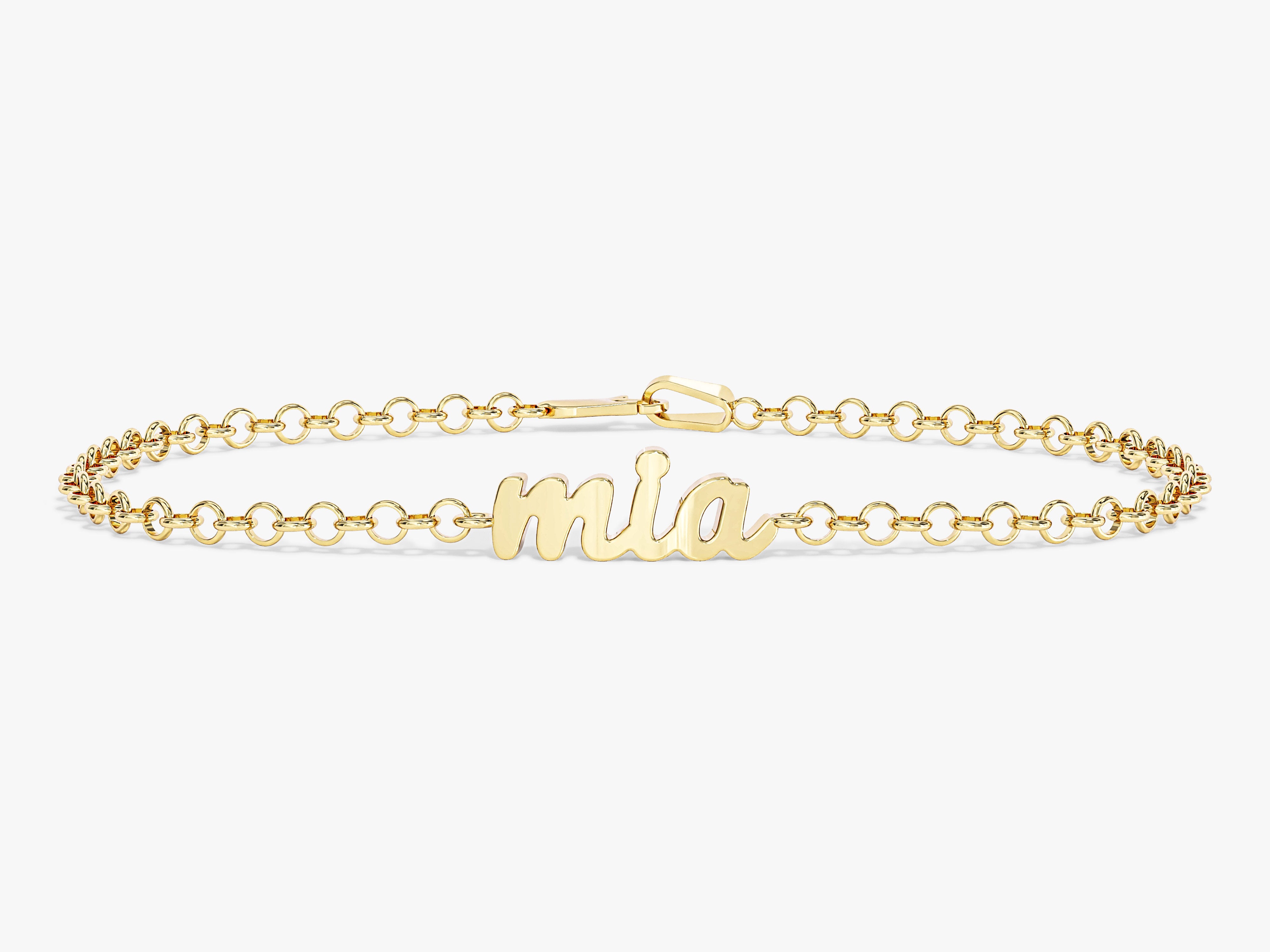 Rolo Chain Name Bracelet – Eternate