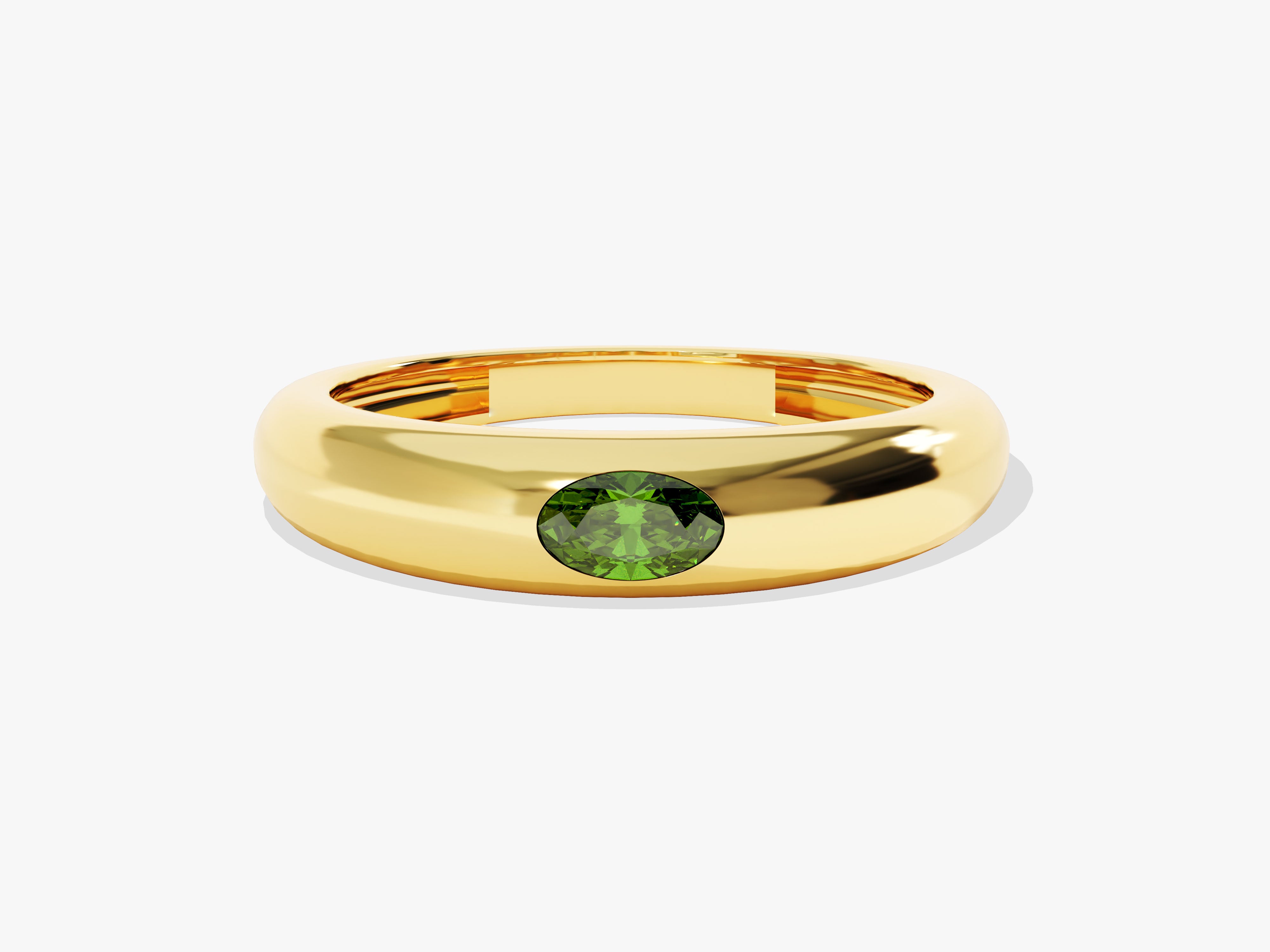 Flush Set Oval Cut Birthstone Ring – Eternate