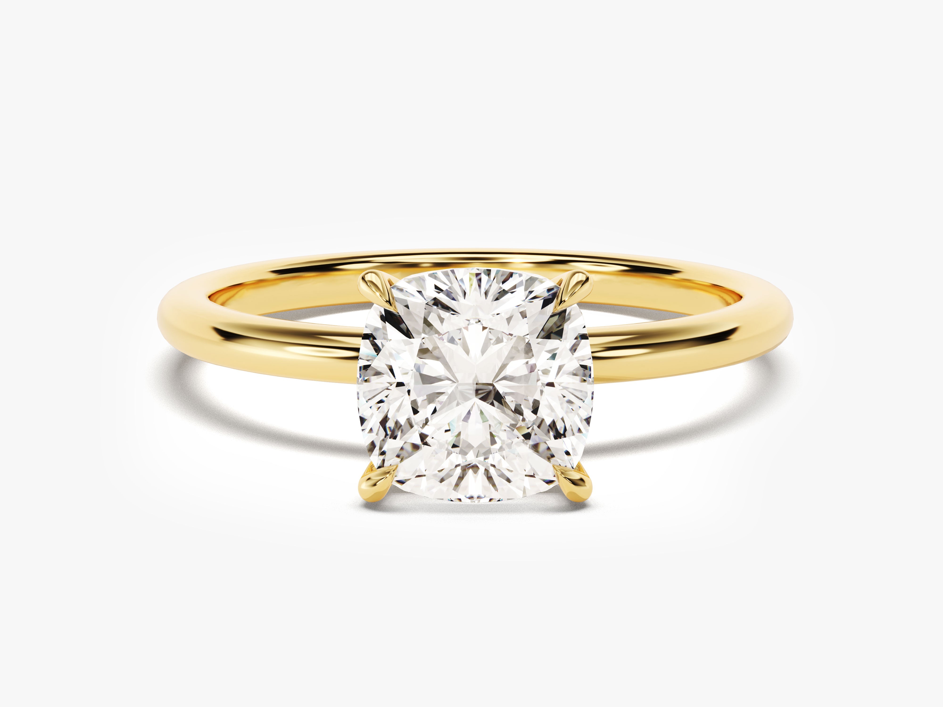 Gold Cushion-Cut Engagement Ring | Customizable | Eternate
