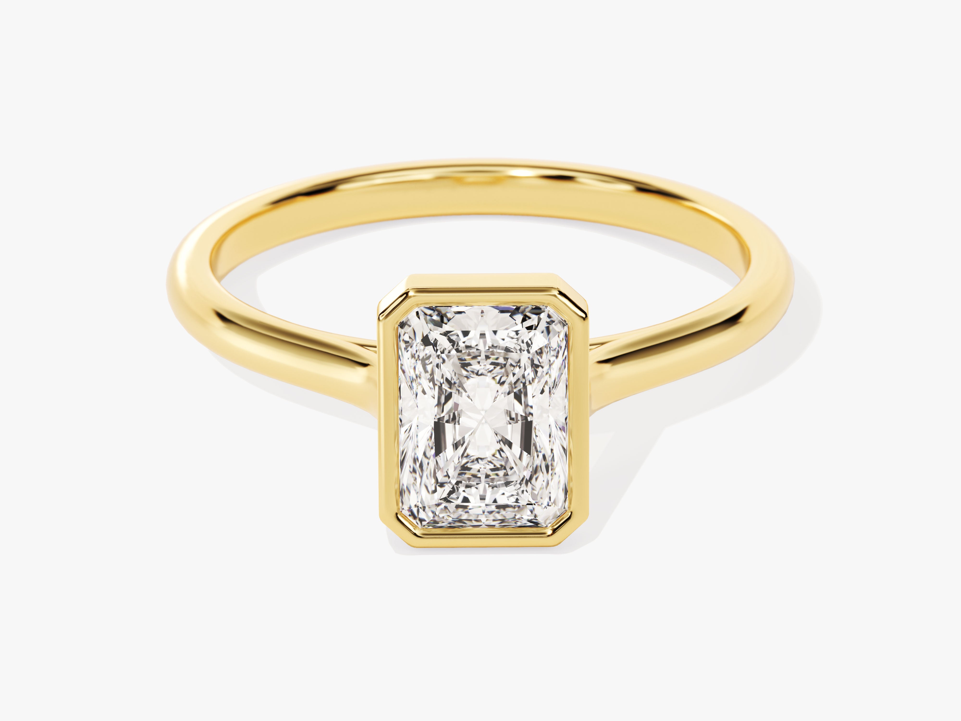 Bezel Radiant Lab Grown Engagement Ring - 1 CT | Eternate