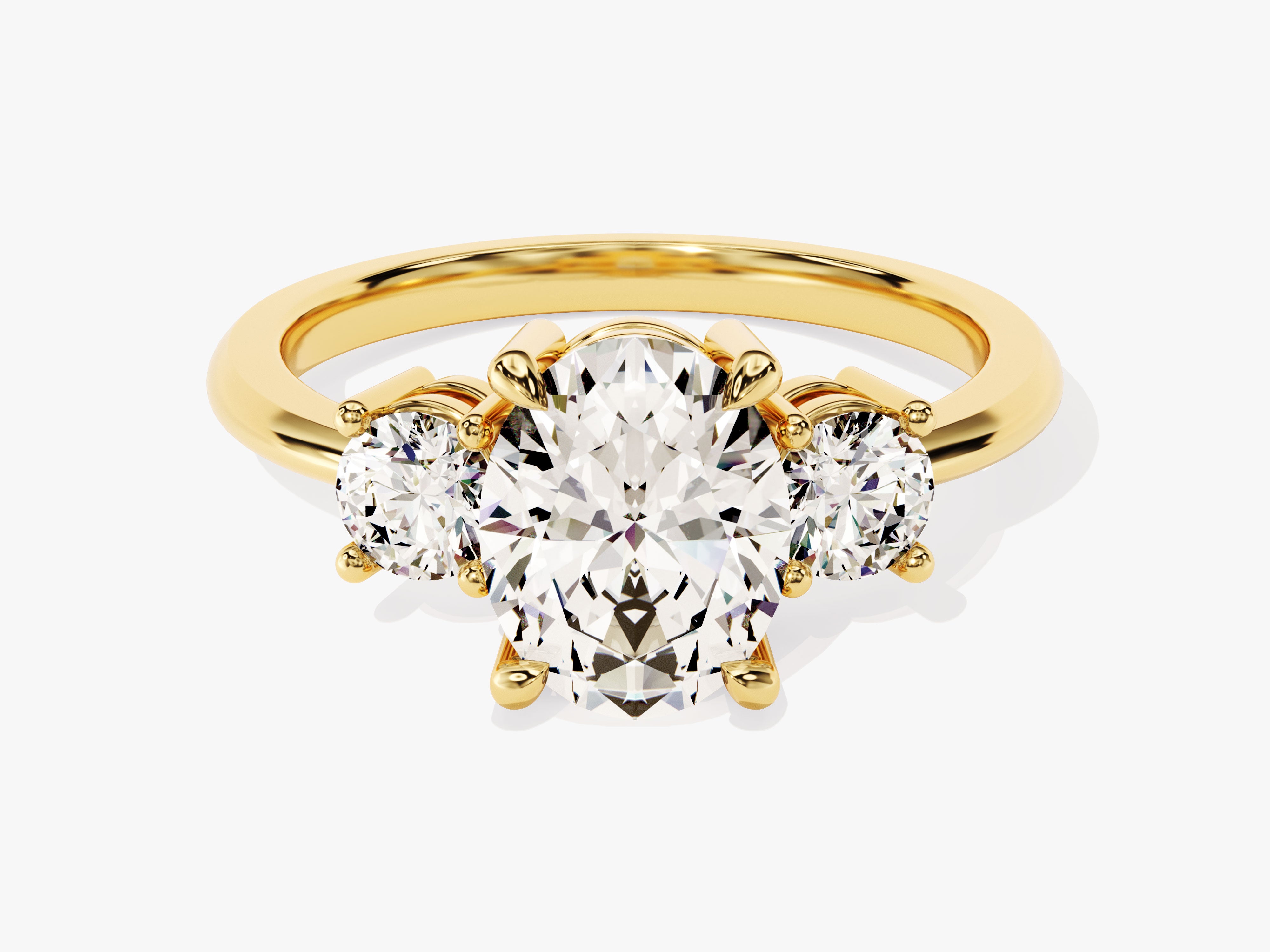 Basket Set Oval Moissanite Engagement Ring - 2.5 CT | Eternate