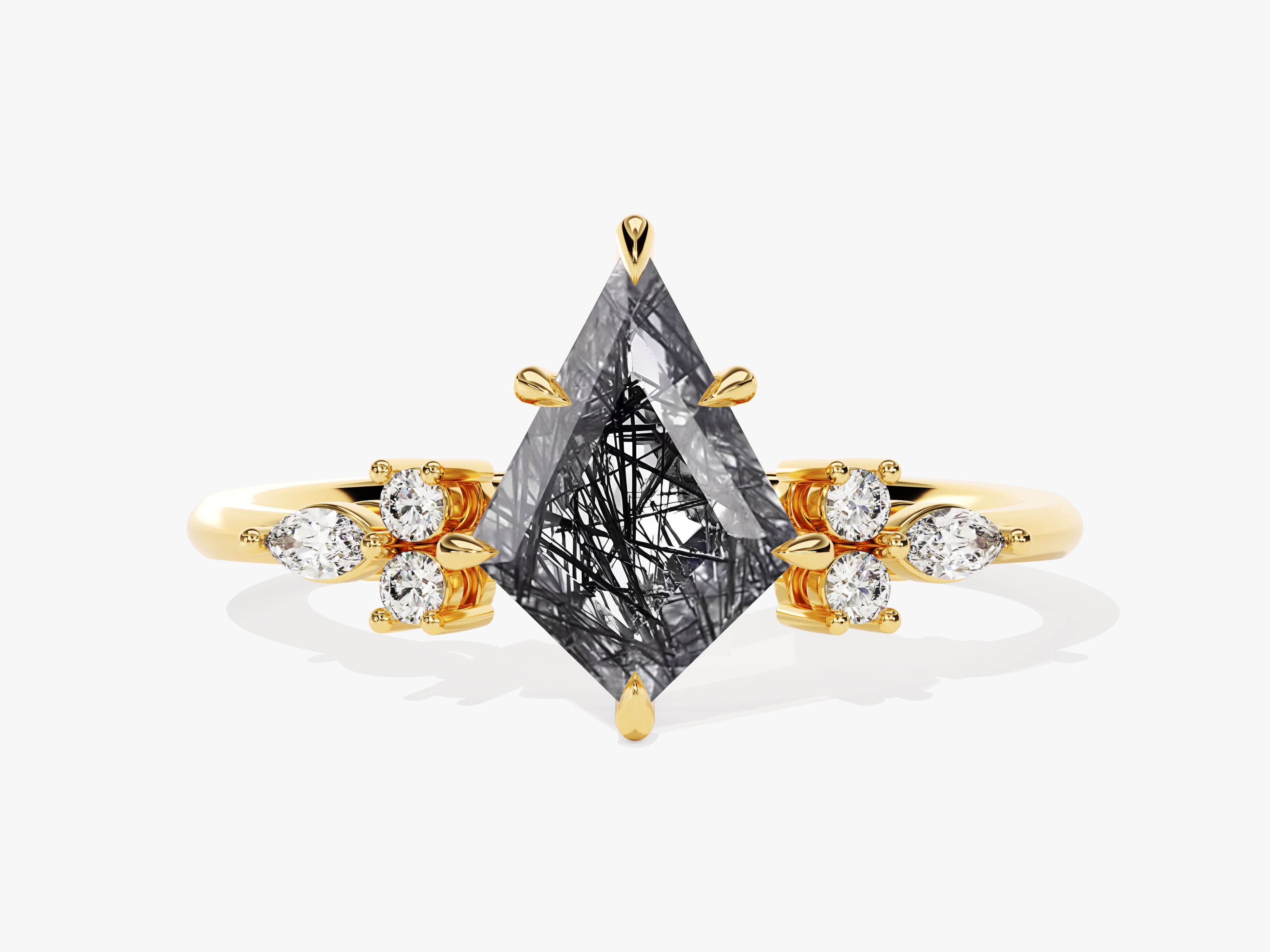 Black Rutilated Quartz Engagement Rings | Eternate