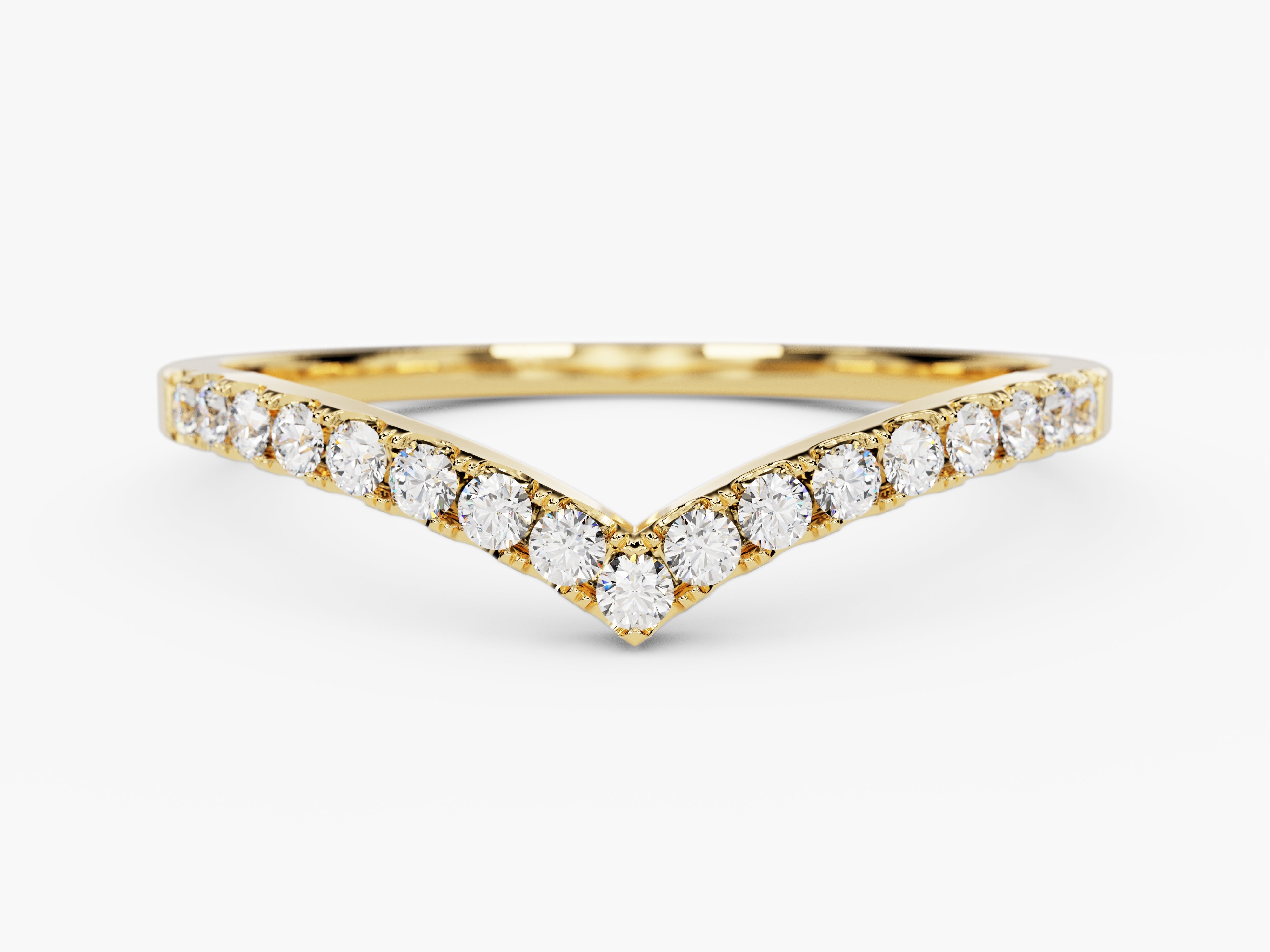 Chevron Diamond Wedding Band | Eternate
